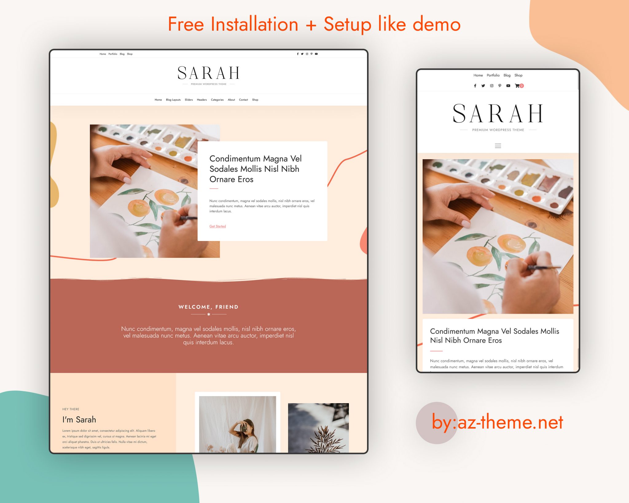 Sarah - Premium WordPress Theme - AZ-Theme.Net