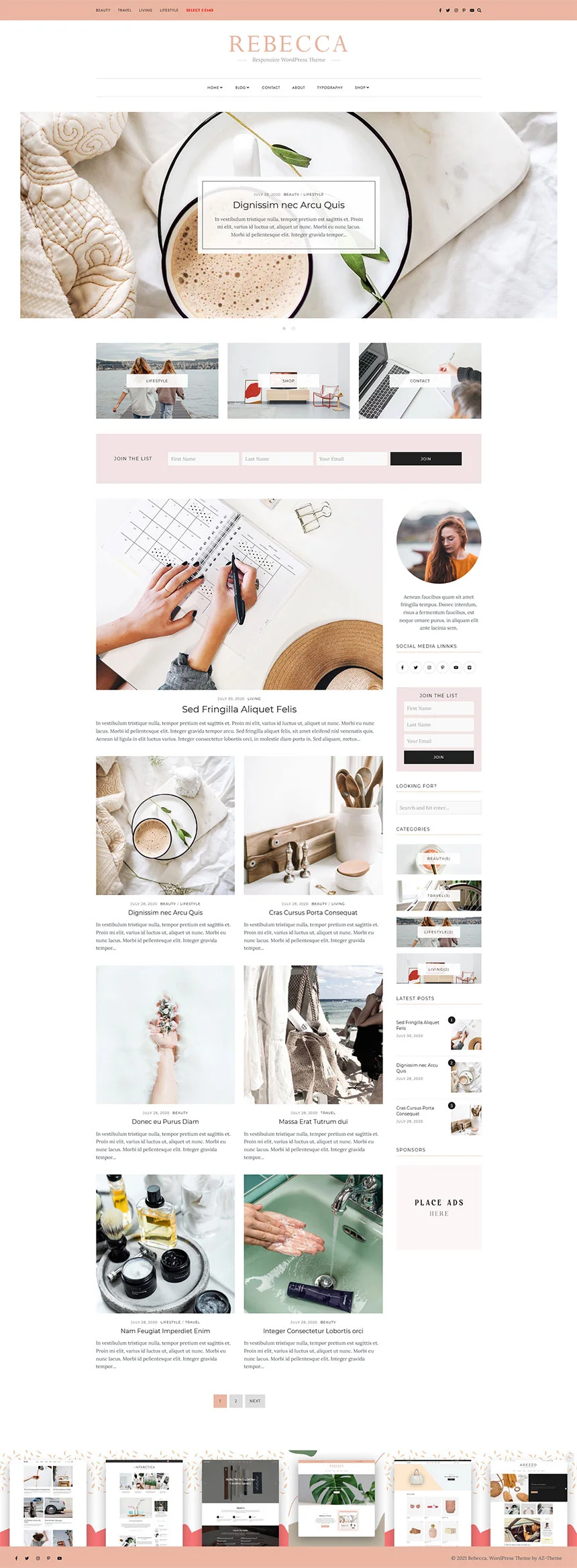 Rebecca - WordPress Blog and Shop Theme - AZ-Theme.Net